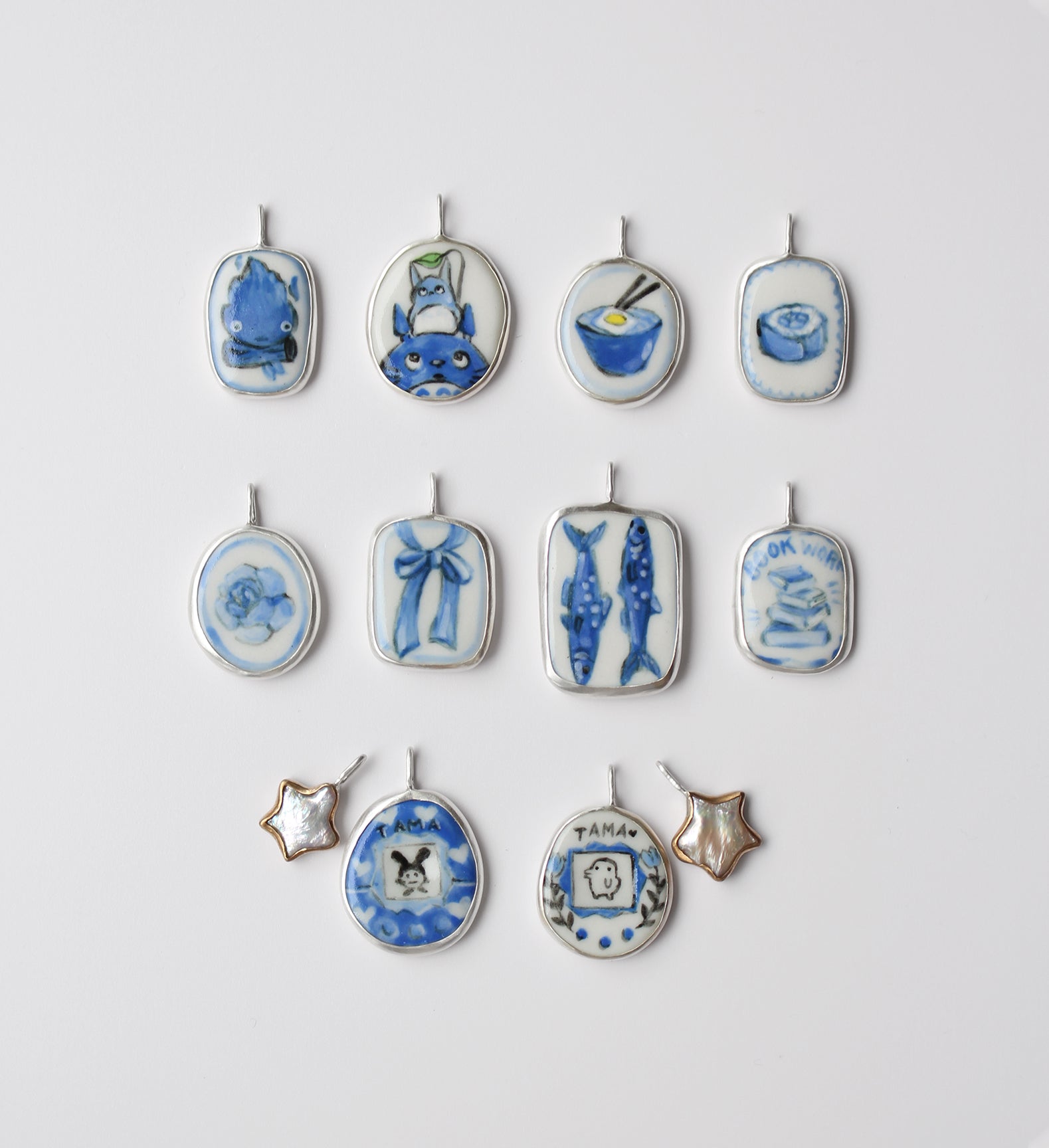 Hand-Painted Porcelain + Sterling Silver Necklaces – HODU Studio